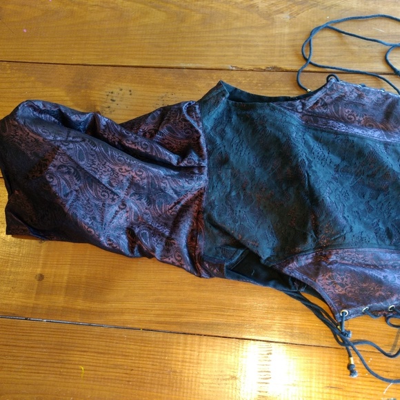 Tops | Barocco Tribal Hooded Crop Corset Bodice | Poshmark